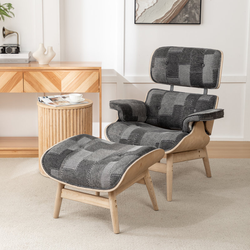 Corrigan Studio Bushea Lounge Chair With Ottoman Reviews Wayfair
